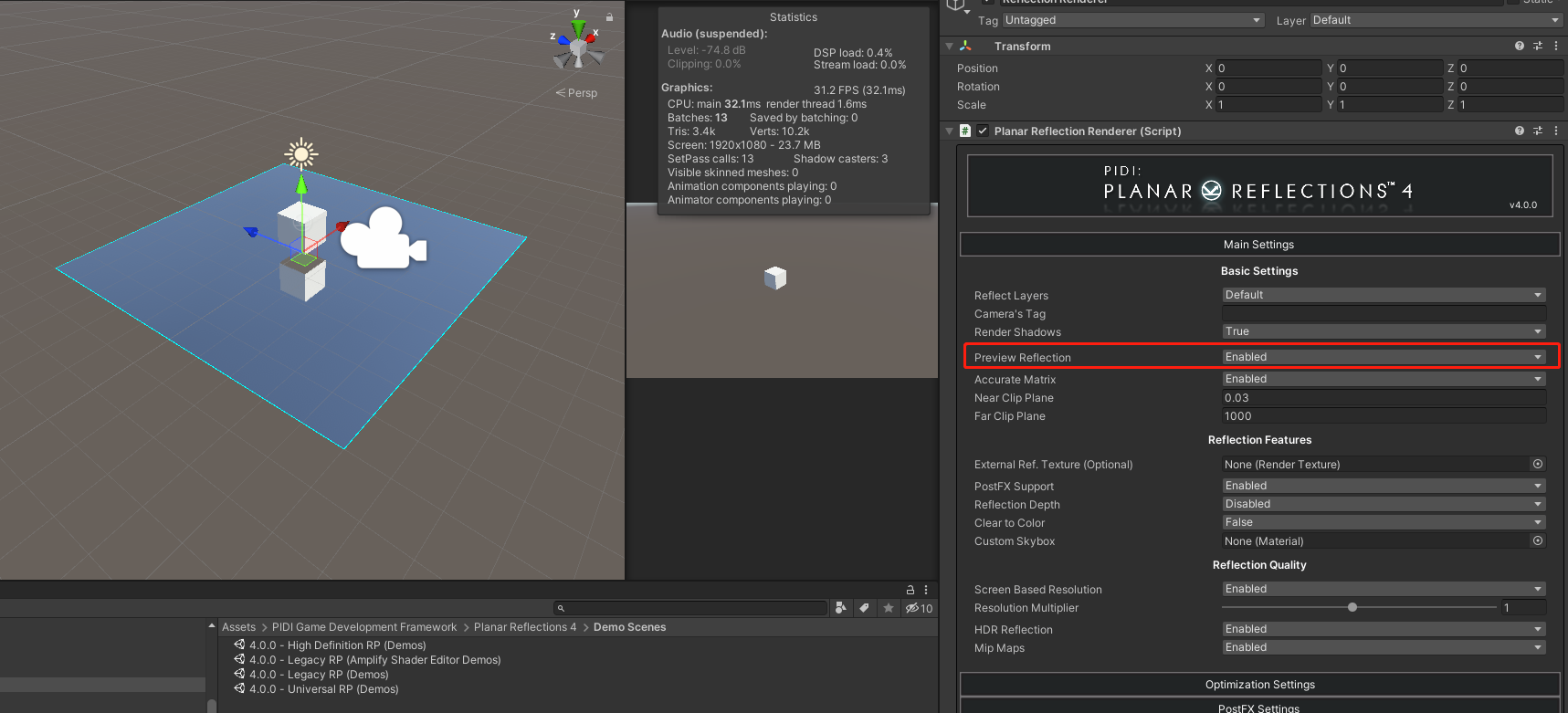 Adding reflections to a scene – Irreverent Software